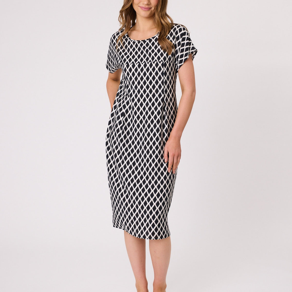 Democracy Ella Diamond Dress - Black & White – Spoilt Boutique