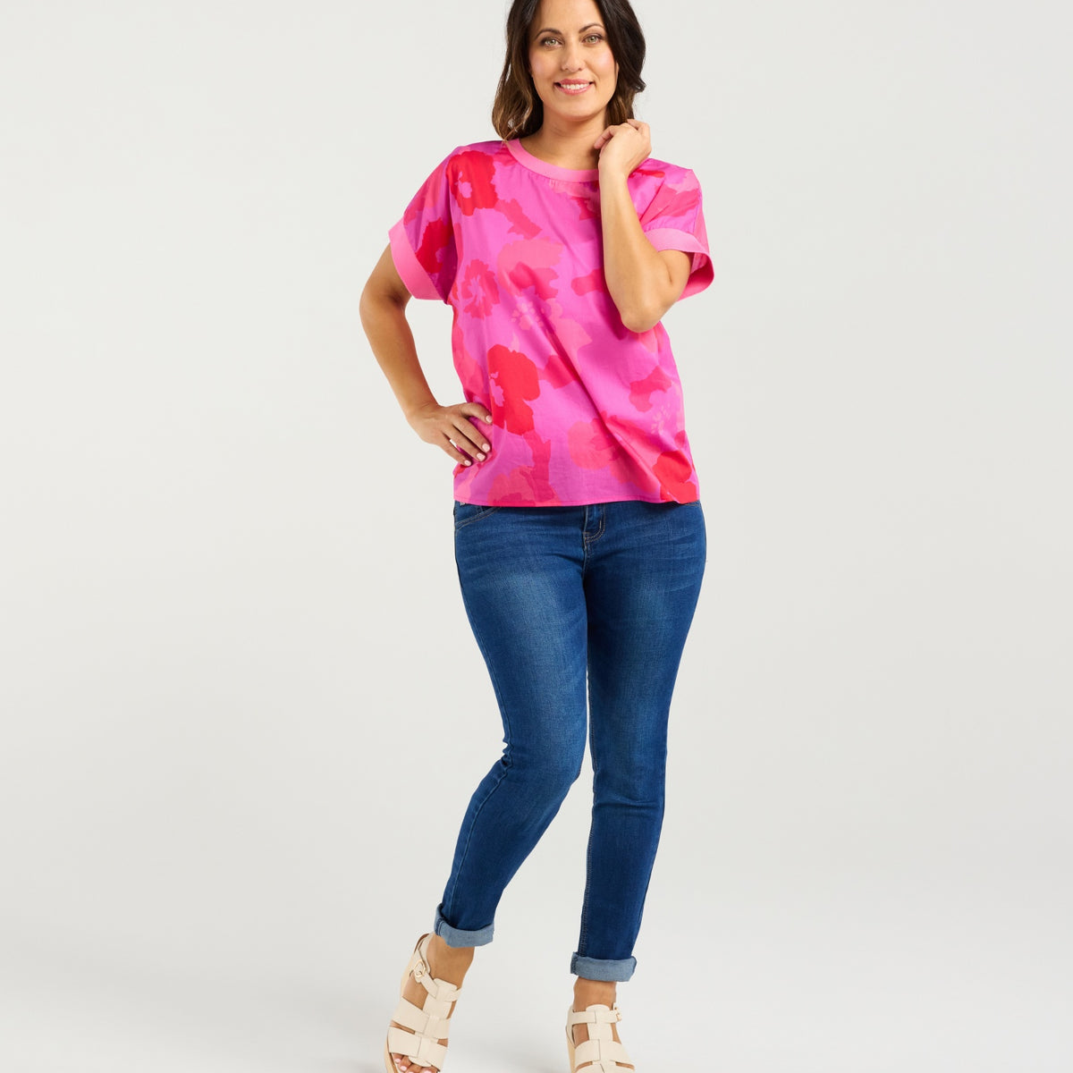 Zafina Olivia Top - Fuchsia Burst – Spoilt Boutique