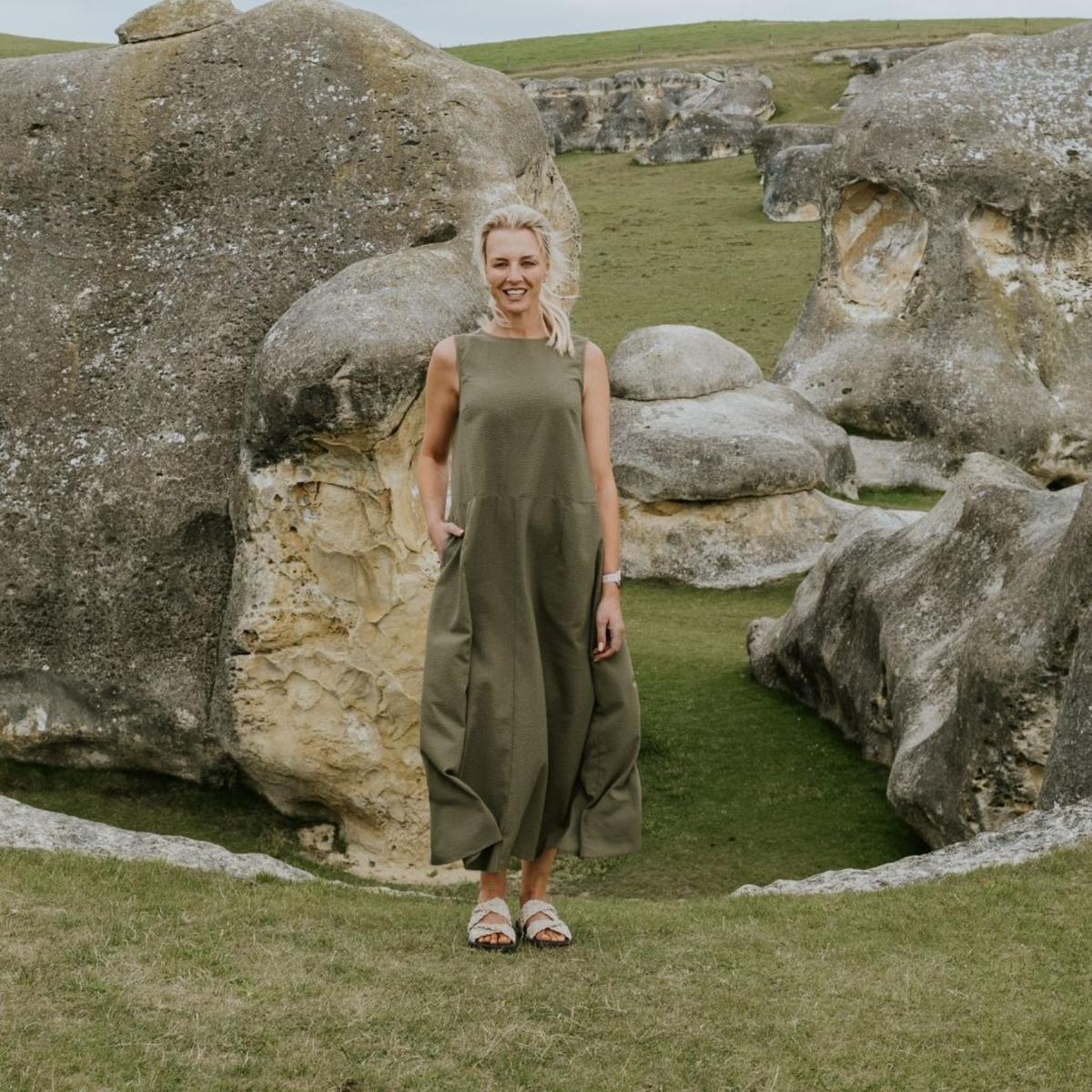 Moke Anna Drop Waist Dress - Bonsai – Spoilt Boutique