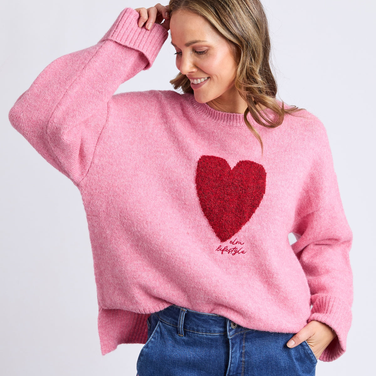 Elm Intersia Heart Knit - Qaurtz Pink – Spoilt Boutique